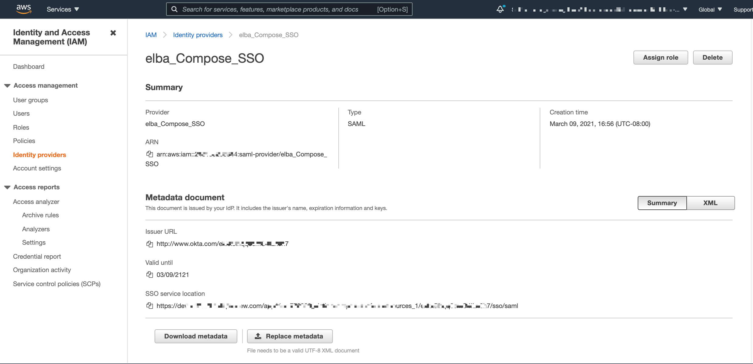 Compose Sso For Amazon Data Sources Create Authentication Application — Alation User Guide